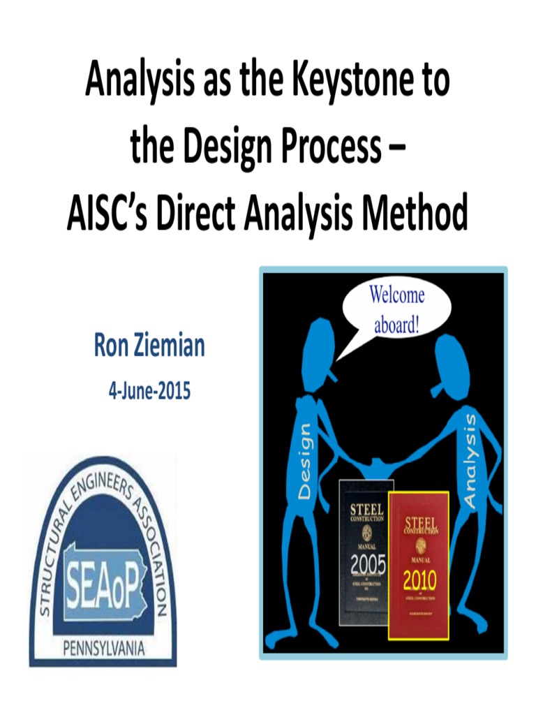AISC Direct Analysis Method Ziemian SEAoP Rev3 | PDF | Bending | Buckling
