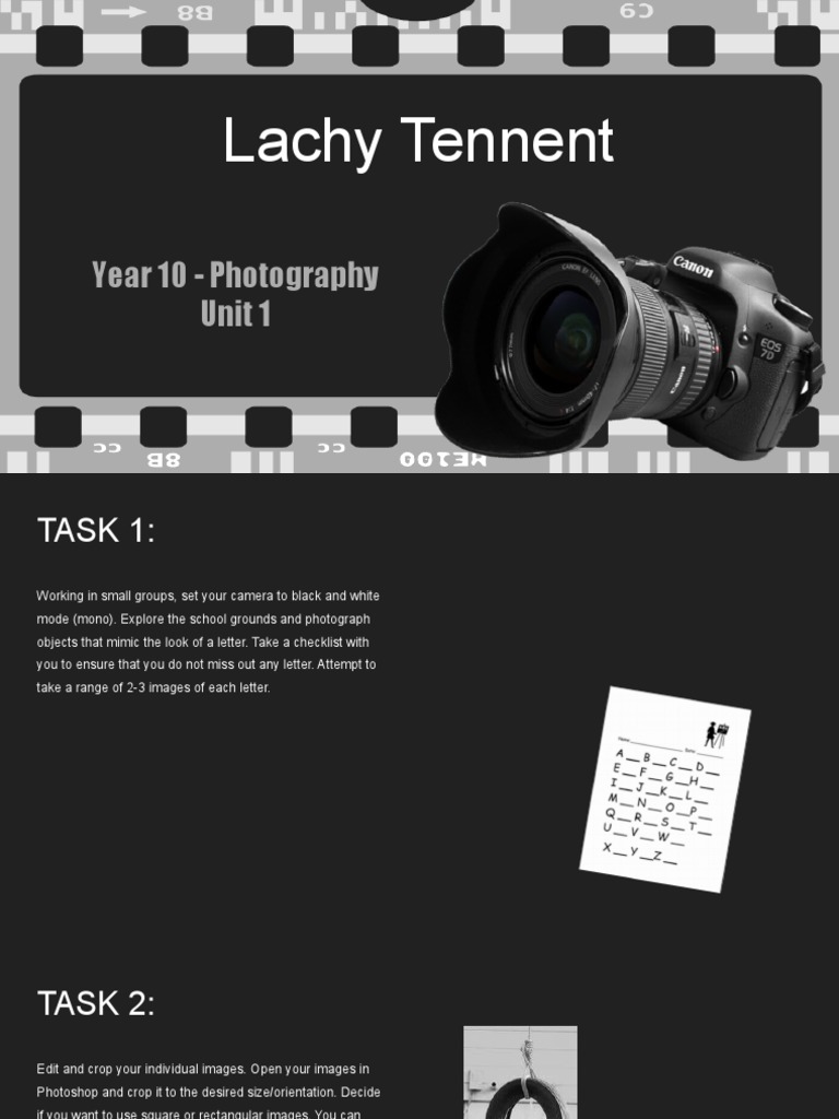 Black and White Photography Project | PDF