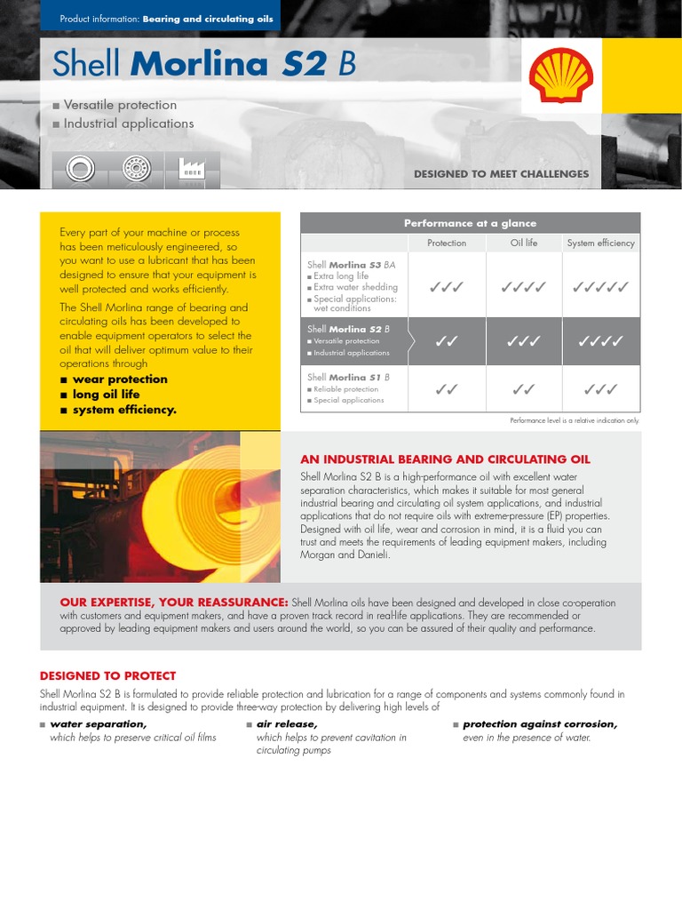 Shell Morlina: Versatile Protection Industrial Applications | PDF ...