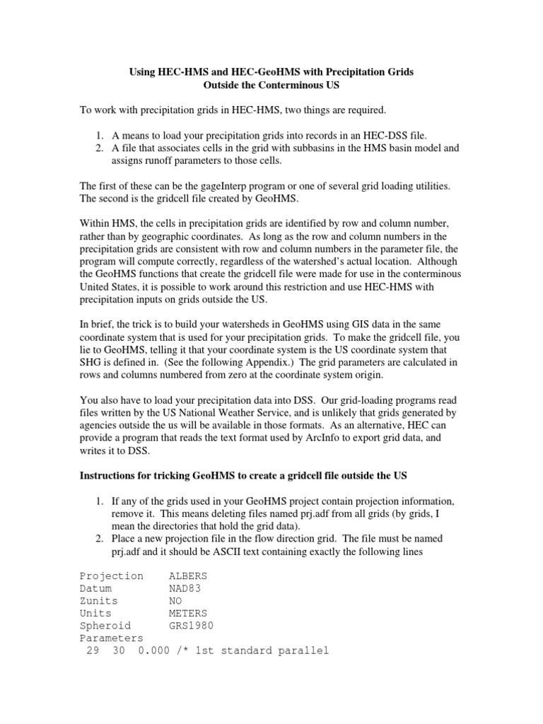 HEC HMS Dan Geo HMS Menggunakan Data Grid Hujan | PDF | Computer File ...