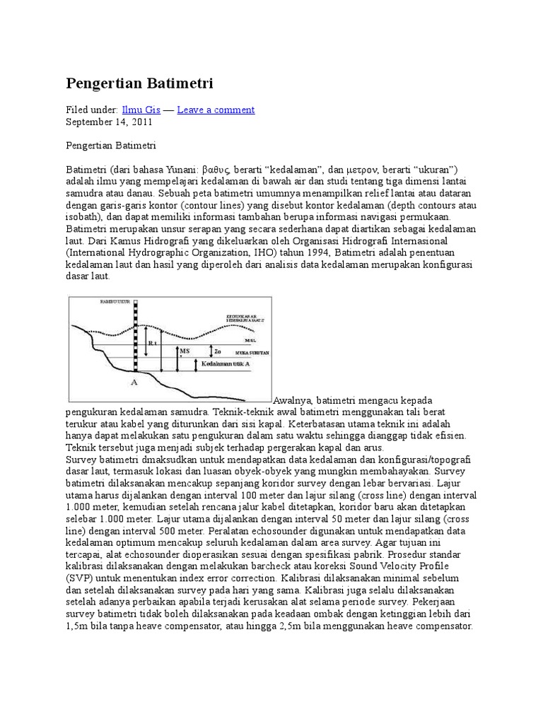 Pengertian Batimetri | PDF