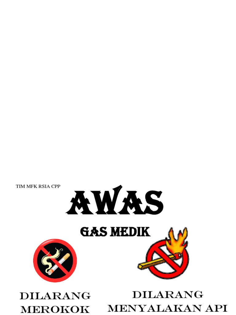 Label Awas Gas Medik | PDF
