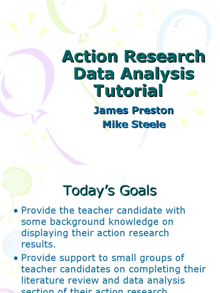 Action Research Data Analysis Tutorial | PDF | Chart | Educational Assessment