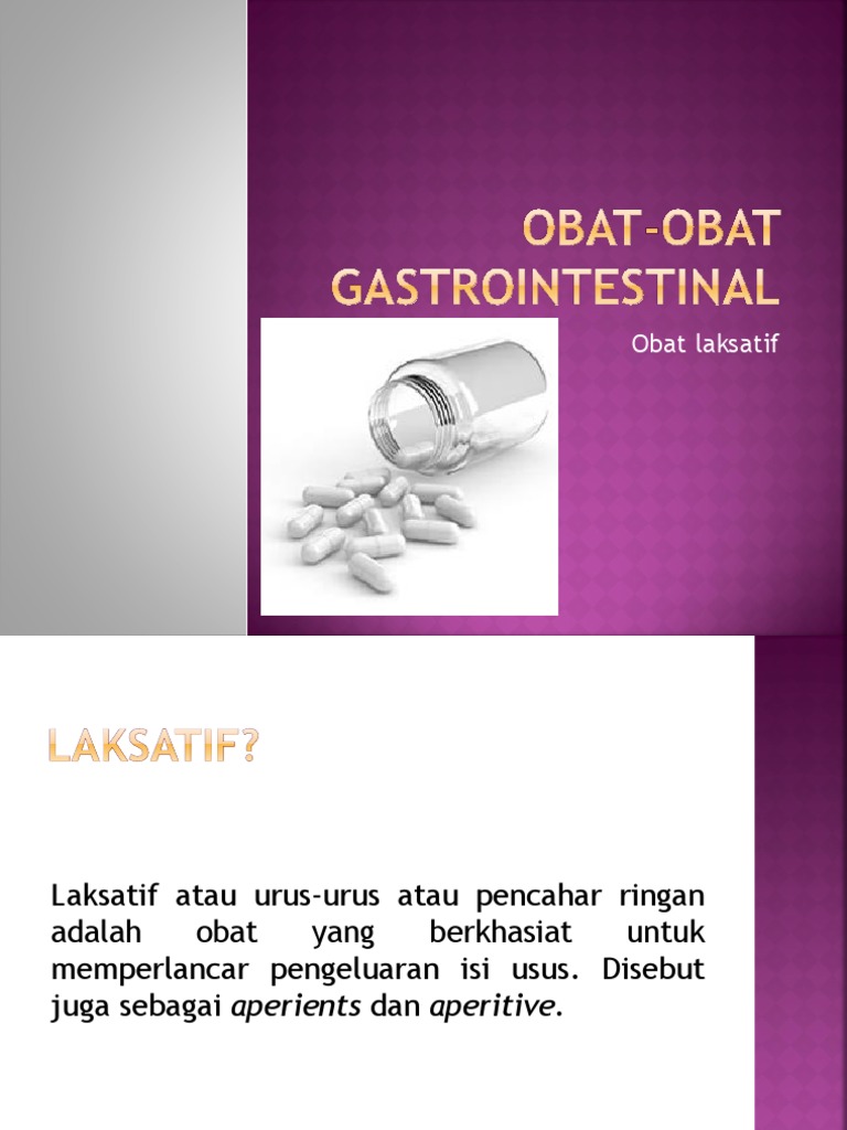 Jenis dan Fungsi Obat Laksatif | PDF