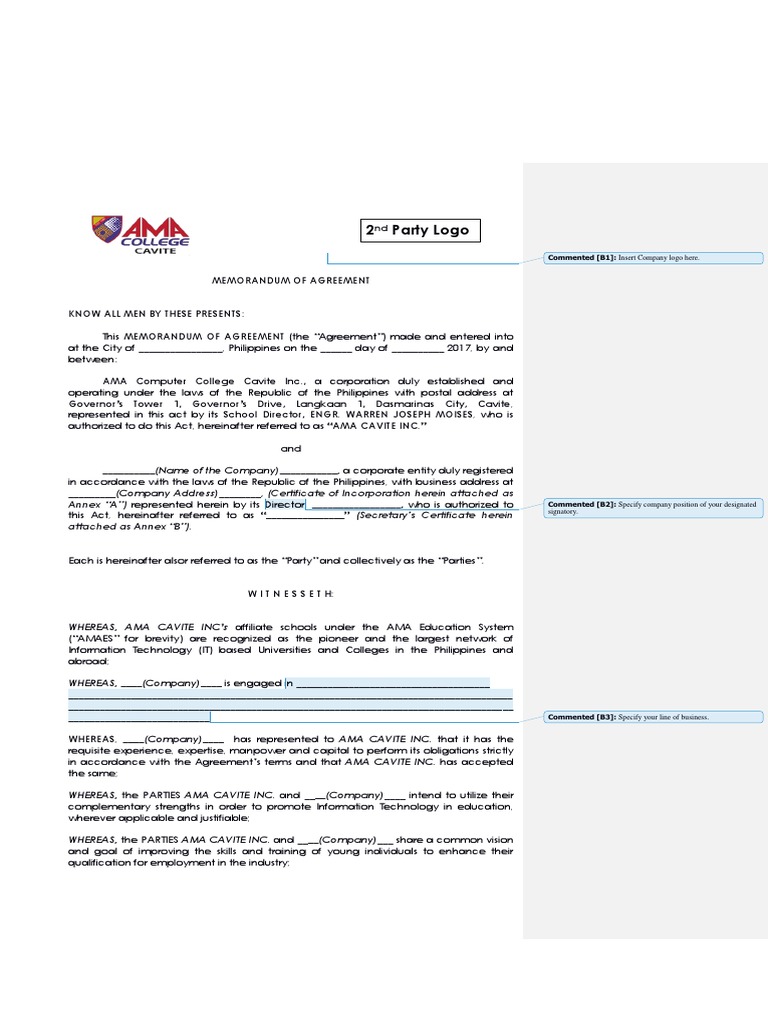 Ojt Moa Draft Edited | Non Disclosure Agreement | Discovery (Law)