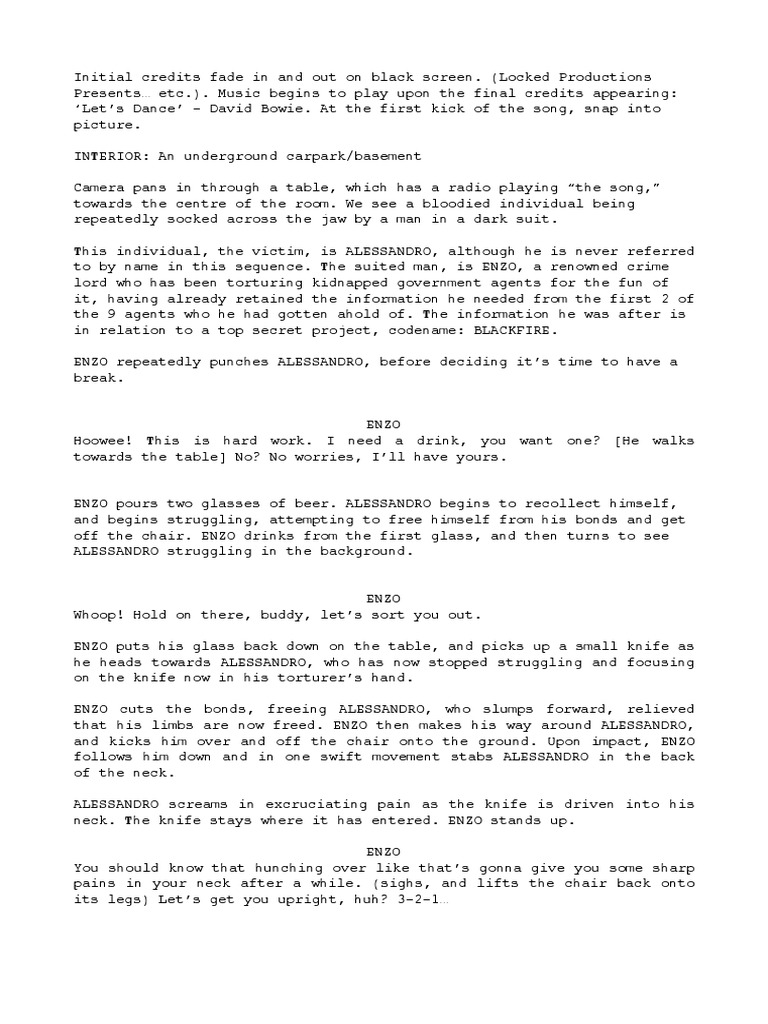 Lets Dance Script 1st Draft PDF | PDF | Leisure