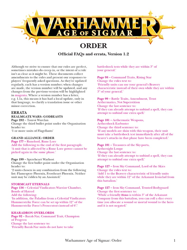 Warhammer Aos Order en | PDF | Leisure
