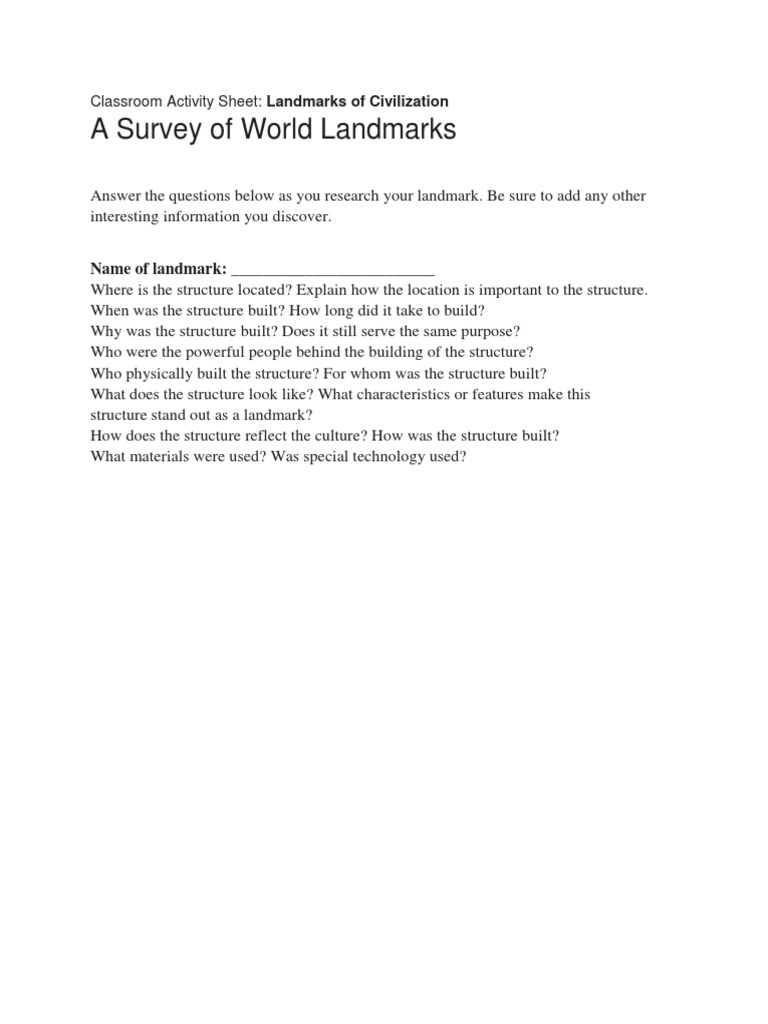 Classroom Activity Sheet | PDF