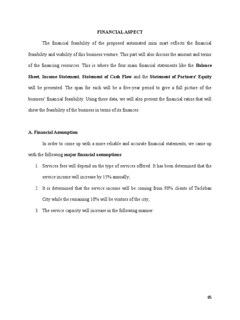 4 Financial Aspect | PDF | Expense | Revenue