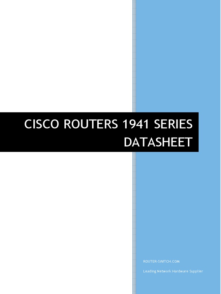 Cisco Routers 1941 Series Datasheet | PDF | Cisco Systems | Flash Memory