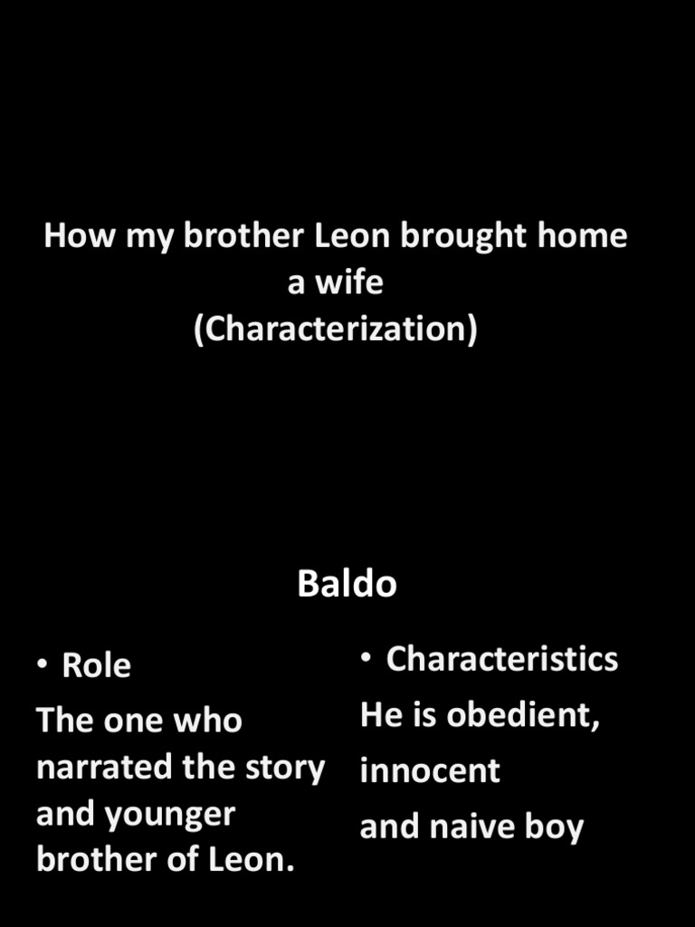 How My Brother Leon Brought Home A Wife | PDF