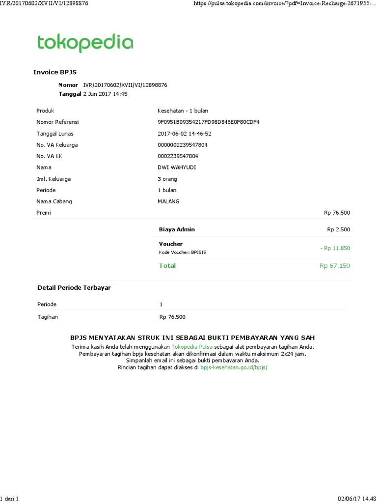 Bukti Bpjs | PDF | Pengelolaan Keuangan & Uang