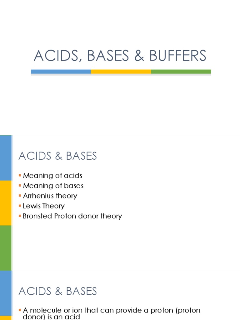 Acids Bases Buffers | PDF | Acid | Hydrochloric Acid