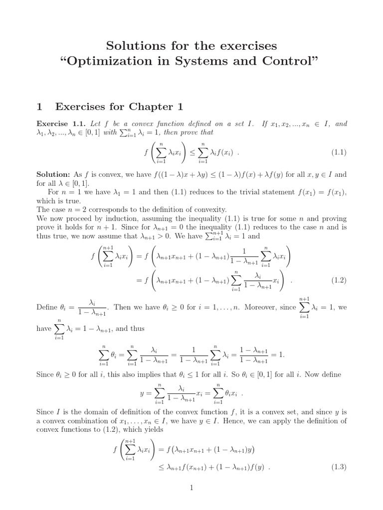 Exercises With Solutions PDF | PDF | Mathematical Optimization | Linear Programming