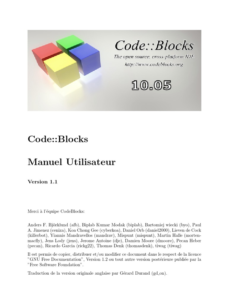Manual Codeblocks FR PDF | PDF | C (Langage de programmation) | Interface en ligne de commande
