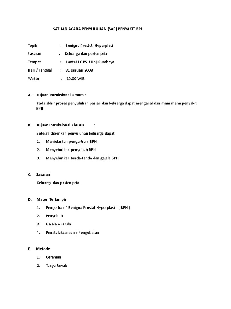 Sap Penyakit BPH | PDF