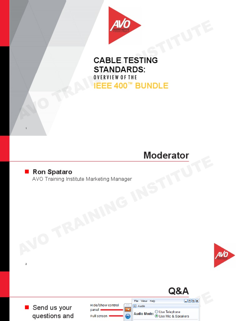 01 Cable Testing Standards Overview of The IEEE 400 Bundle | PDF ...