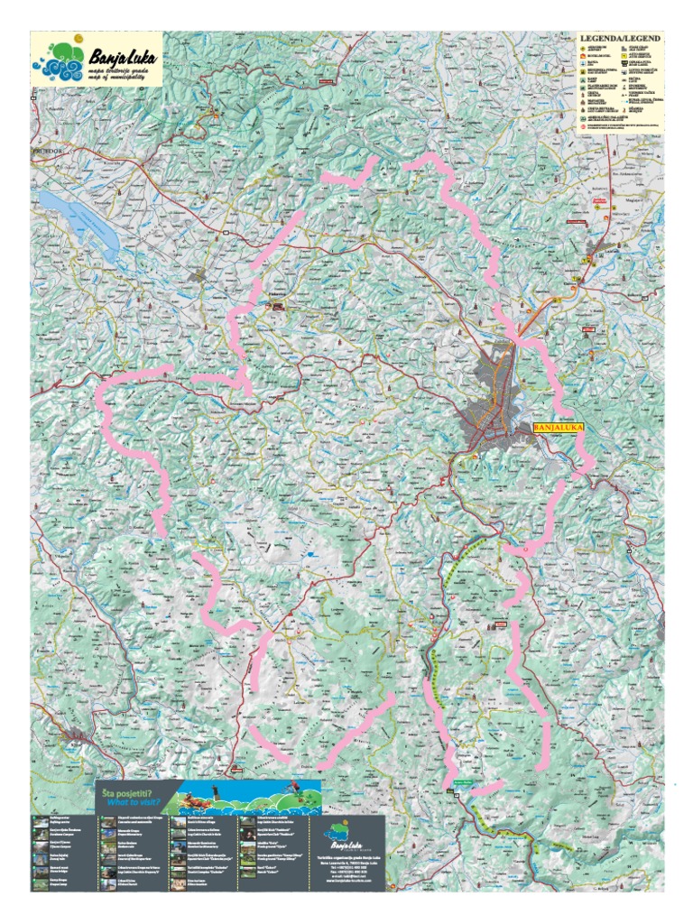 Mapa Teritorije Grada Banja Luka | PDF | Buildings And Structures | Tourism
