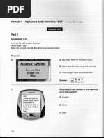 Cambridge PET Book 6 Test 3 | PDF