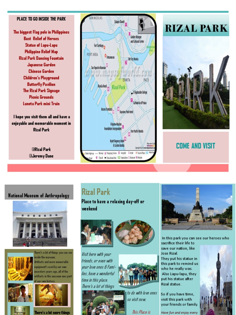 Rizal Park: Come and Visit | PDF | Leisure