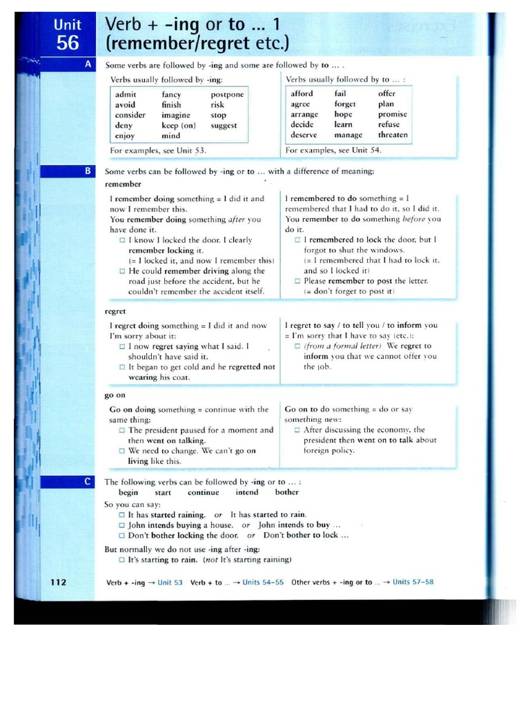 Verb + Ing | PDF