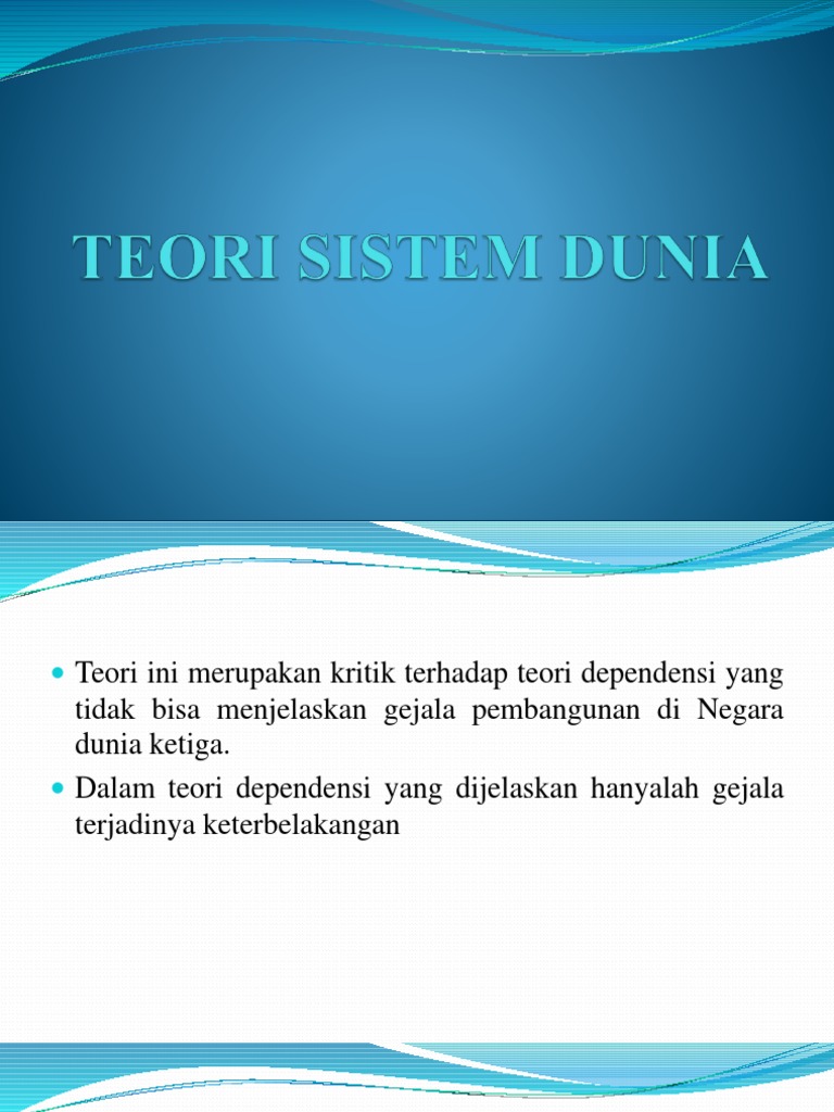 Draft Teori Sistem Dunia | PDF