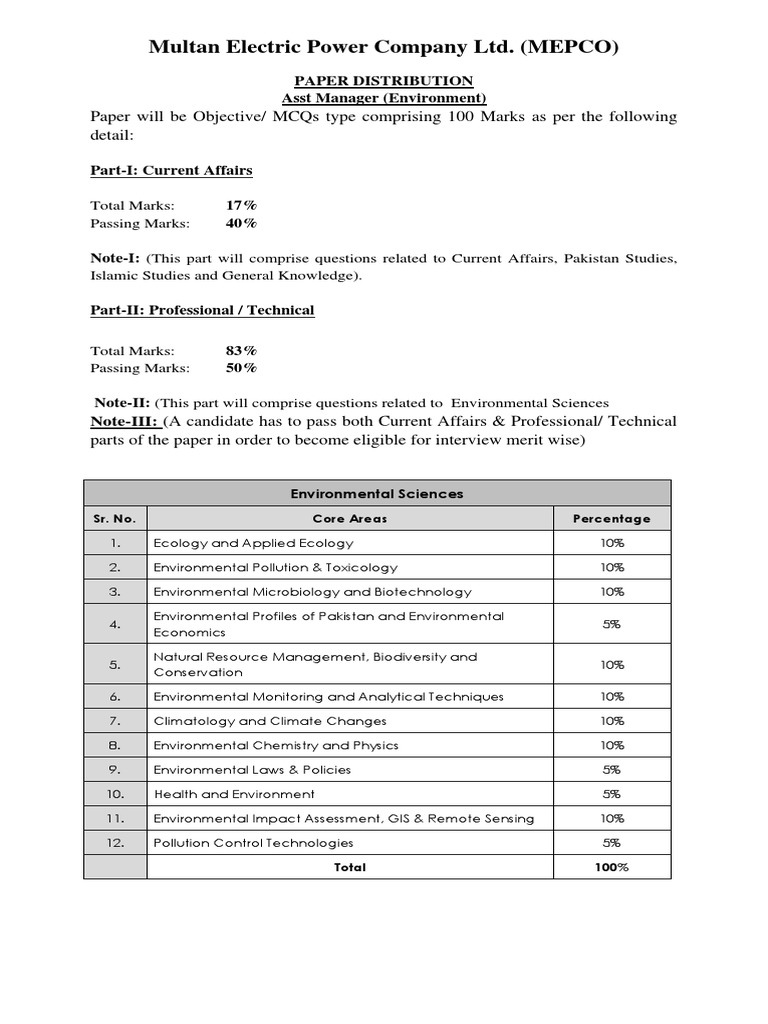 Multan Electric Power Company Ltd. (MEPCO) | PDF