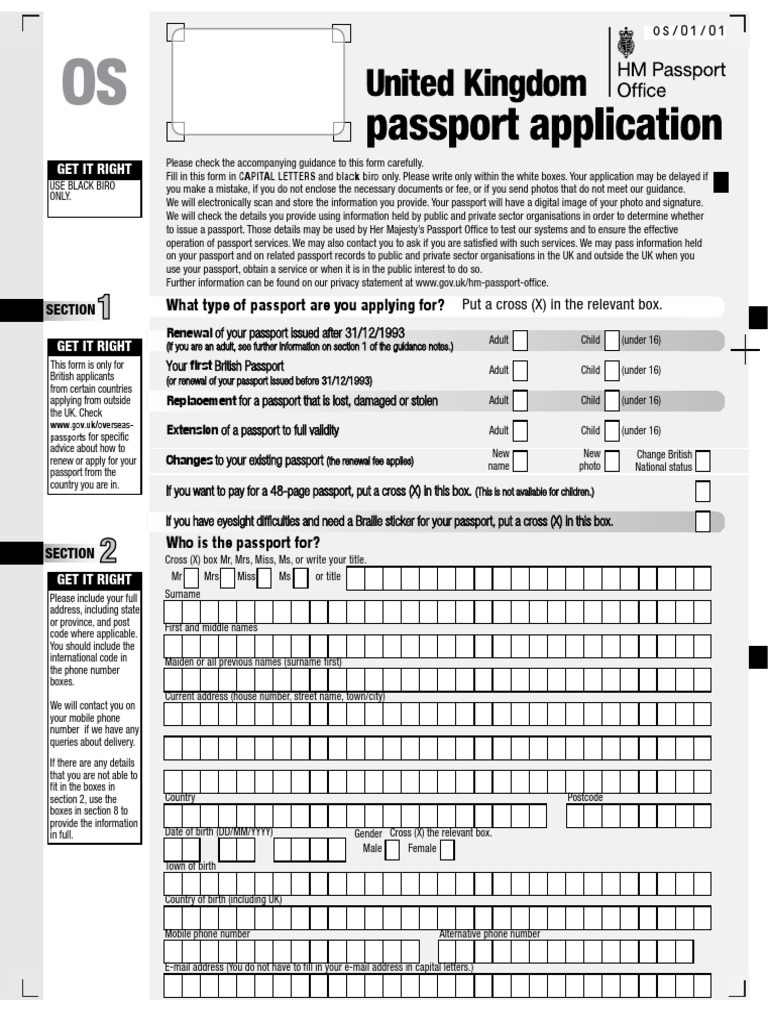OS Form 010 PDF | PDF | Passport | Government Information