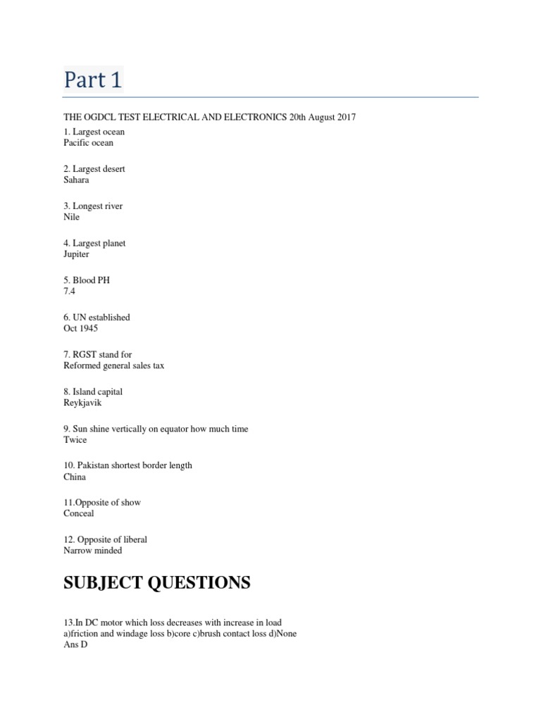 Electrical NTS Mcqs | PDF | Rectifier | Field Effect Transistor