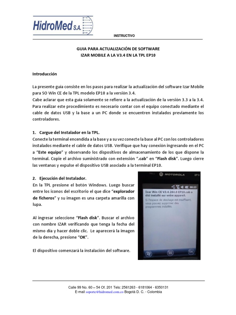 Guia para Actualización de Software de La TPL | PDF | Point and Click | Archivo de computadora
