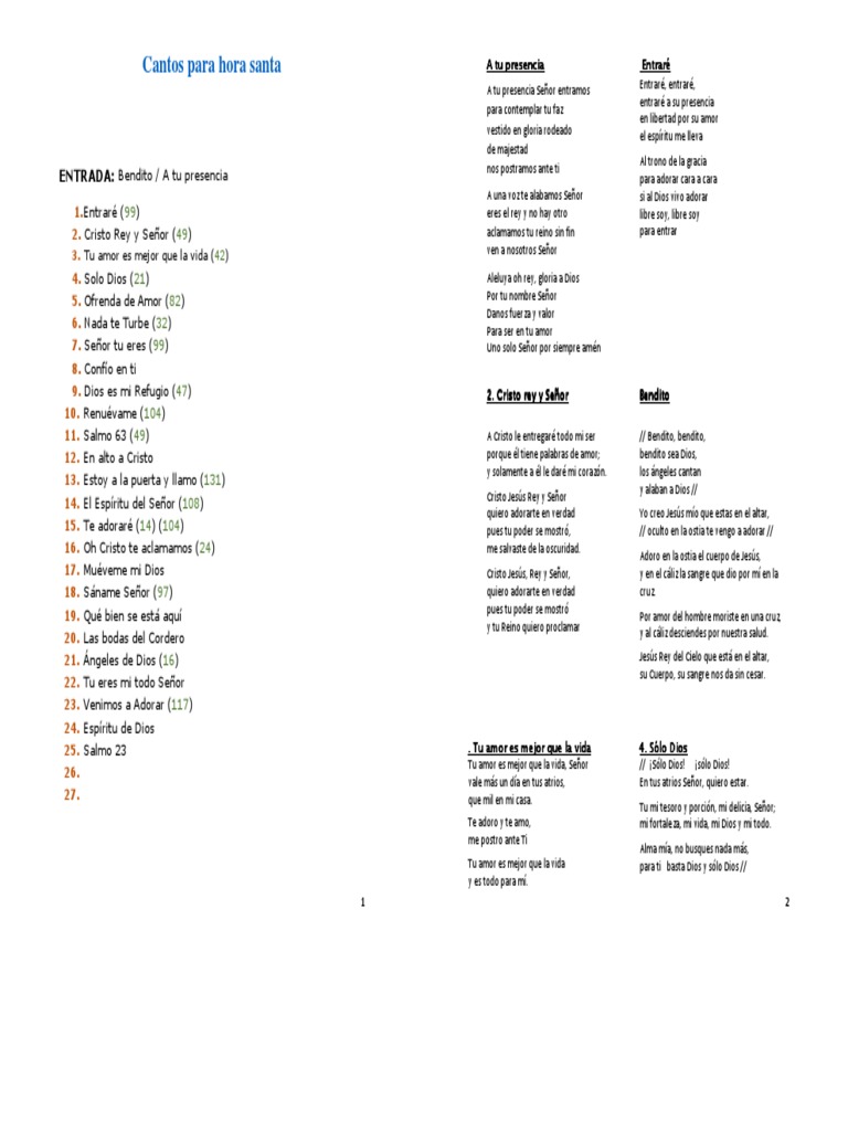 Cantos Para Hora Santa Rev 03 | Cristo (título) | Perdón