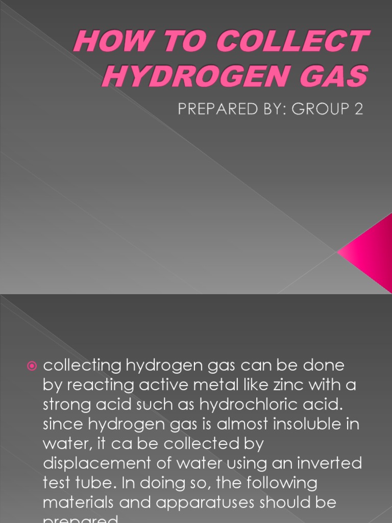 How To Collect Hydrogen Gas | PDF