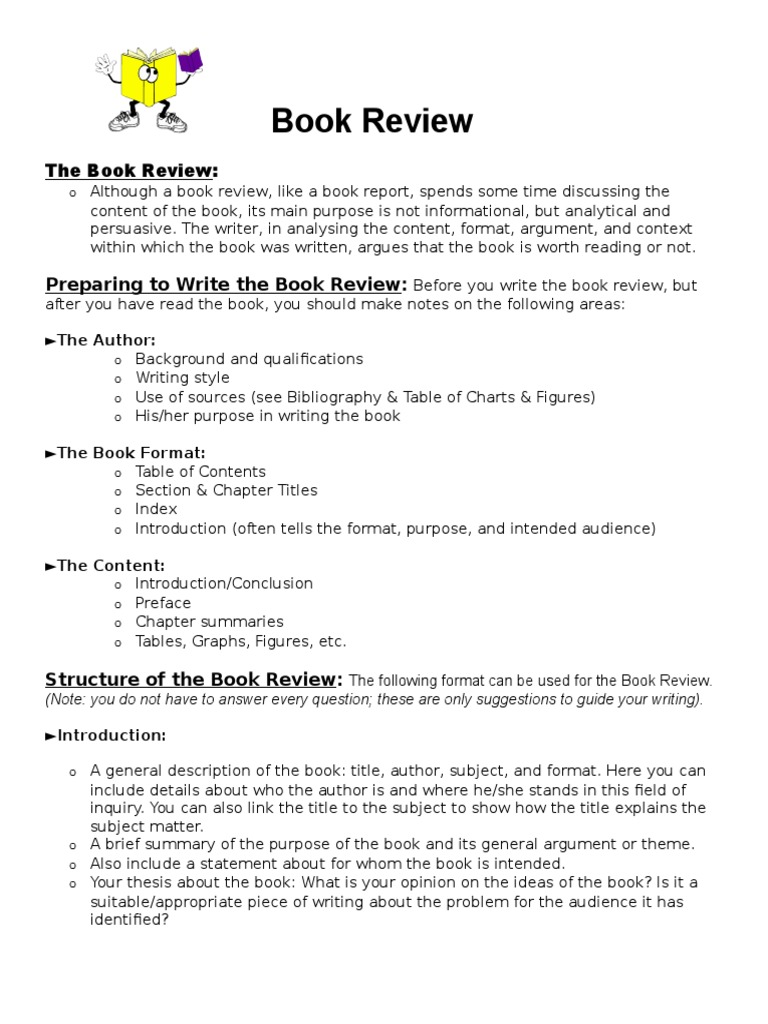 Book Review Format | PDF | Books | Argument