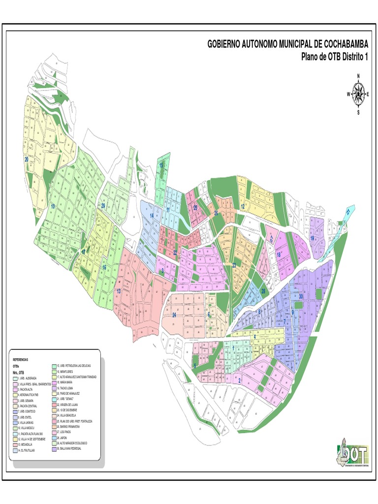 DISTRITO 01 Provincia Cercado, Cochabamba | PDF