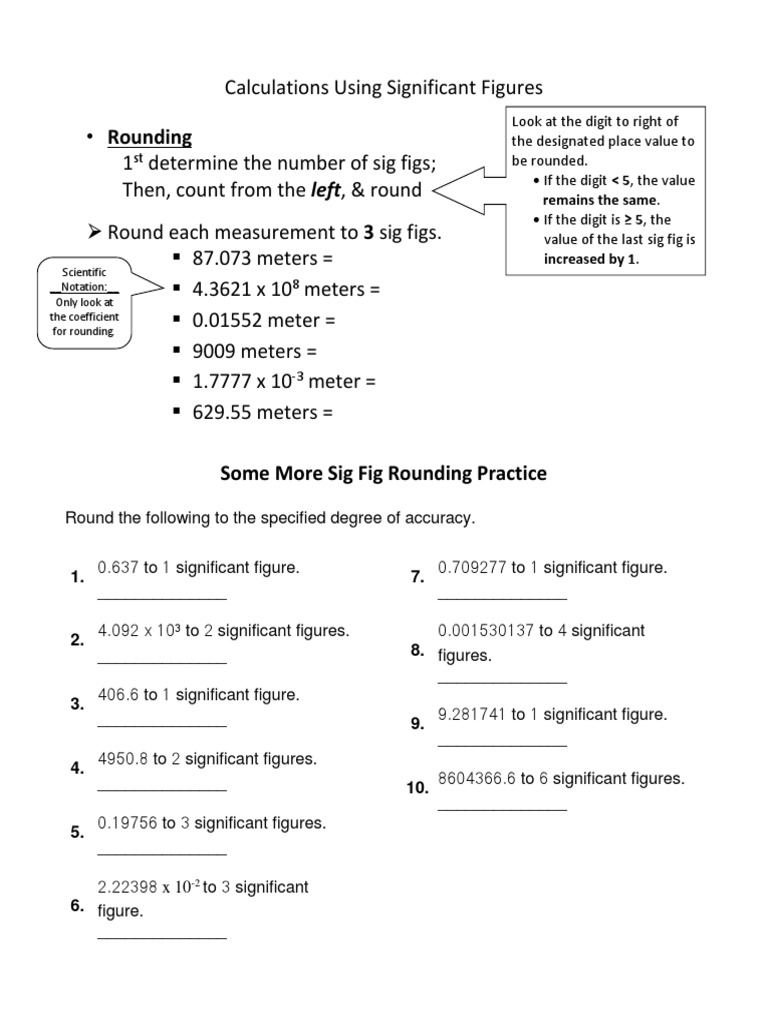 Cal Using Sig Fig | PDF