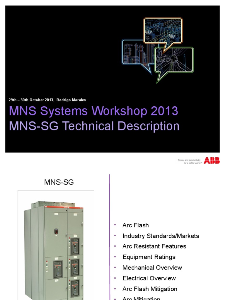 MNS-SG - Technical Presentation 2013 | PDF | Electric Arc | Switch