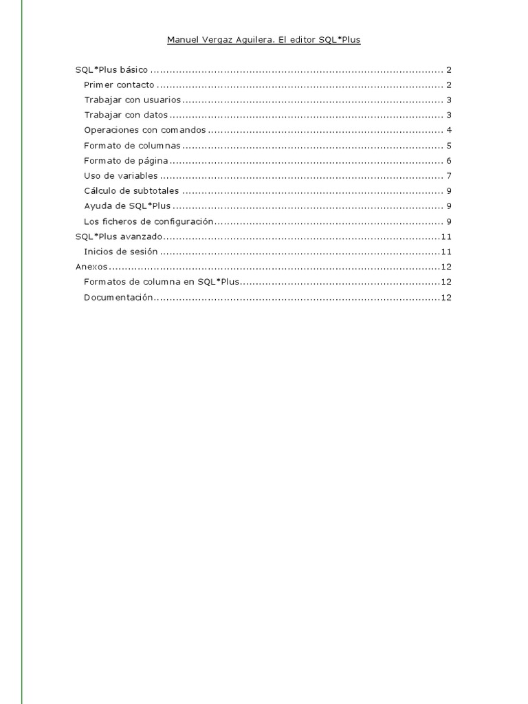 El Editor SQLPlus | PDF | SQL | Comillas