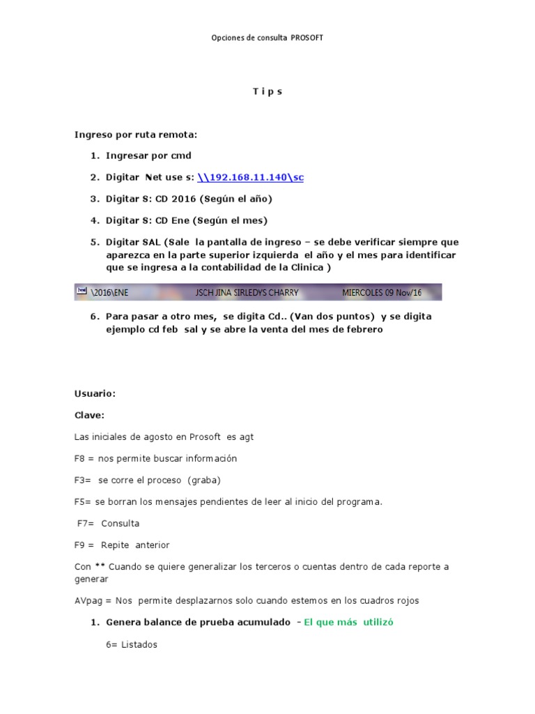 Prosoft Tips | PDF | Contabilidad | Informática y tecnología de la ...