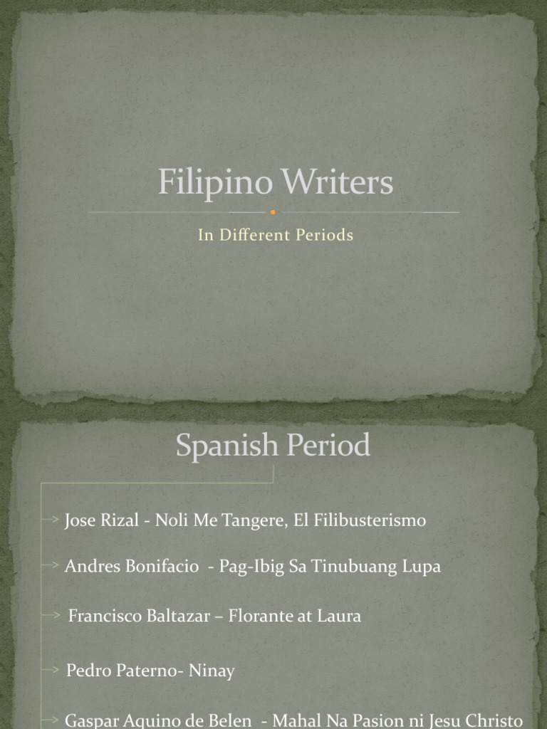Filipino Writers | PDF | Philippines | Spanish Language Literature