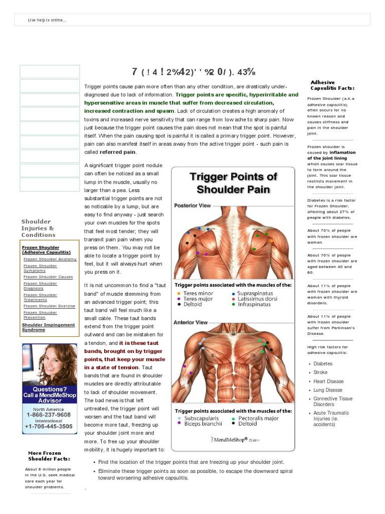 Frozen Shoulder - Trigger Point | PDF | Myofascial Trigger Point ...