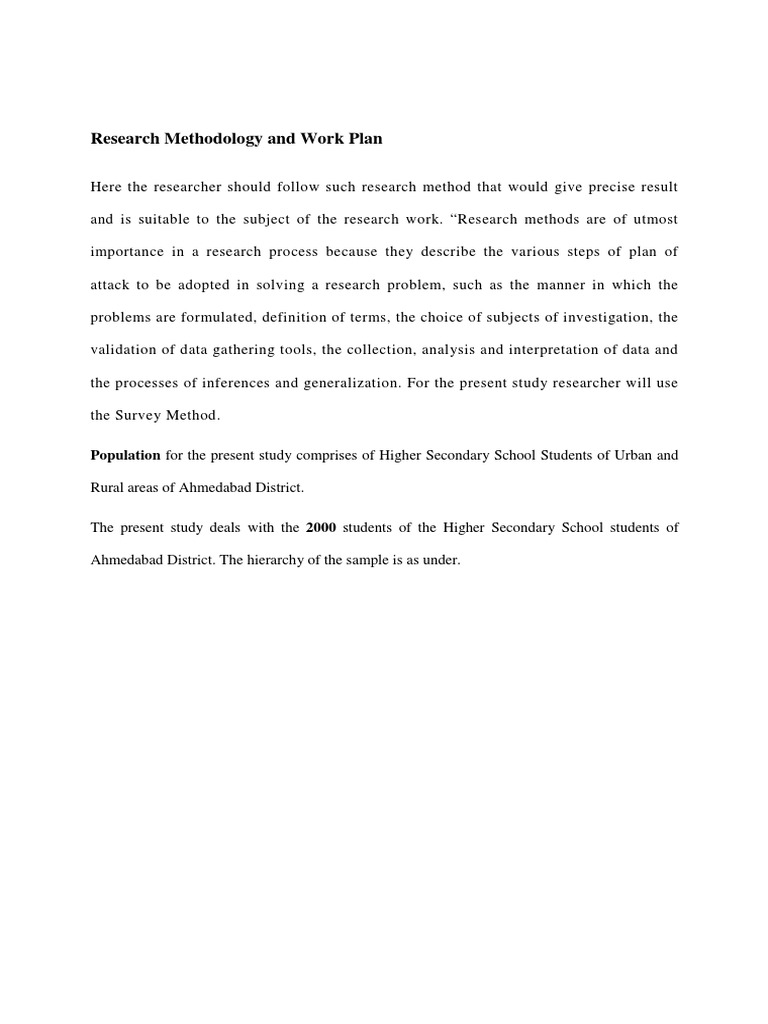 06 - Research Methodology and Work Plan PDF | PDF | Science And ...