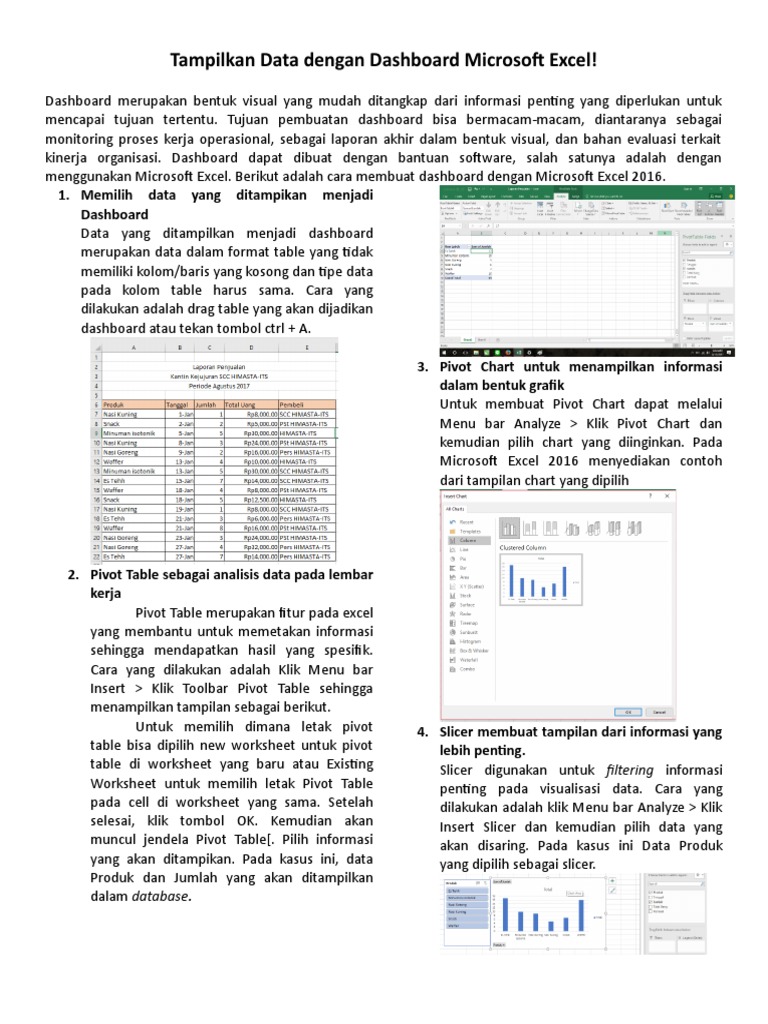 Dashboard Excel untuk Pemula | PDF | Bisnis | Komputer