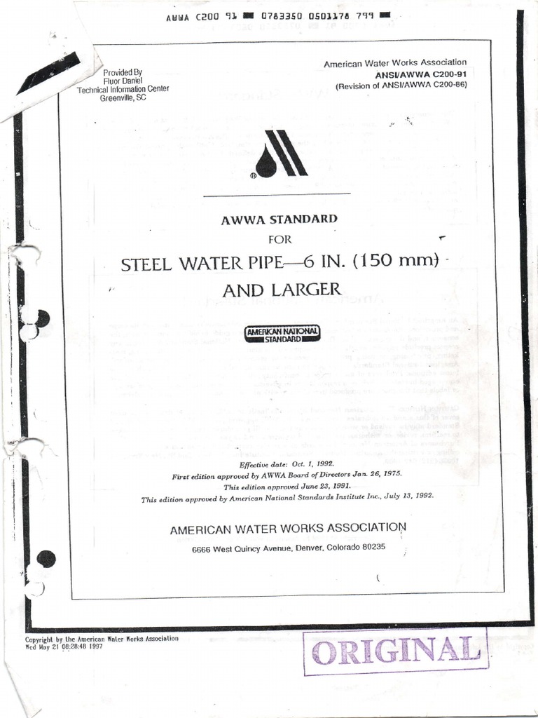 Awwa C-200 | PDF