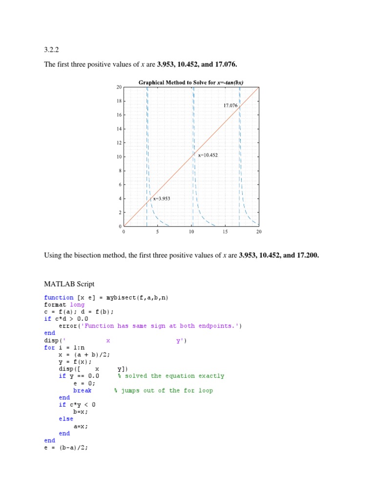 Review of Bisection Method | PDF