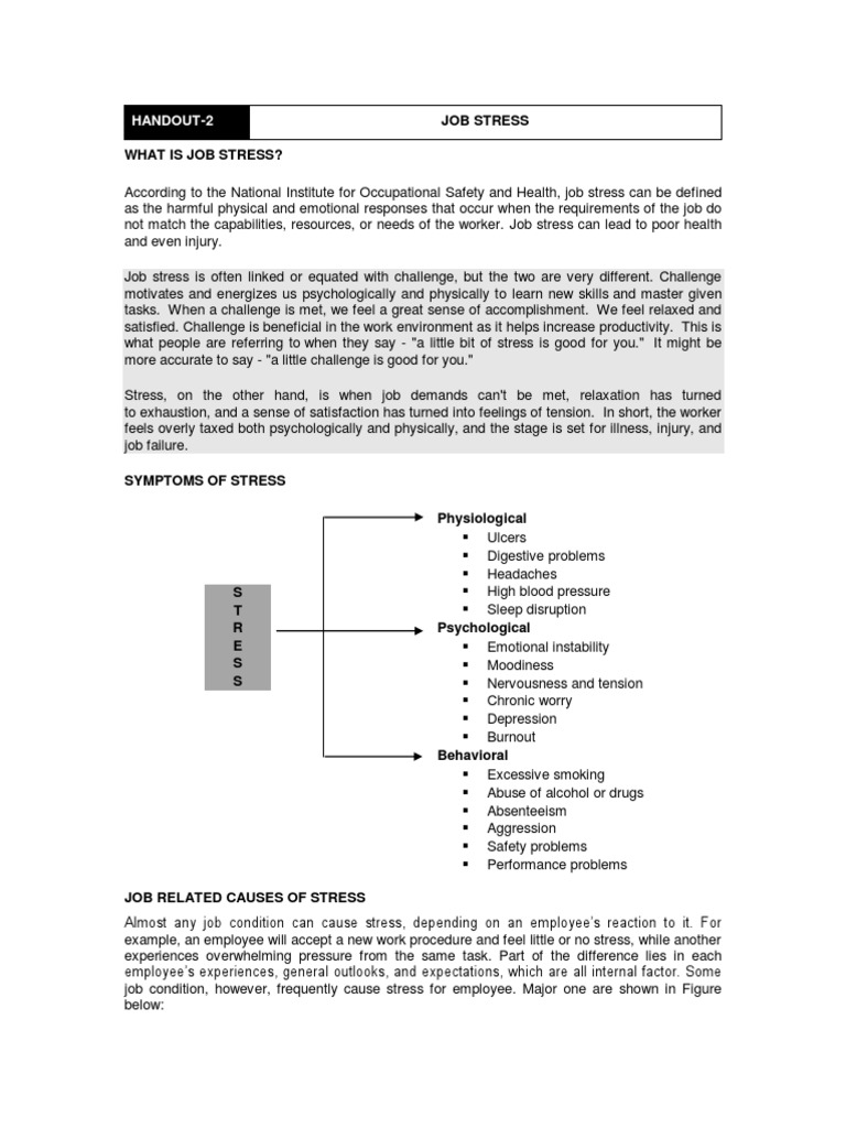 Handout OB Stress-Conseling | PDF | Occupational Stress | Social Support