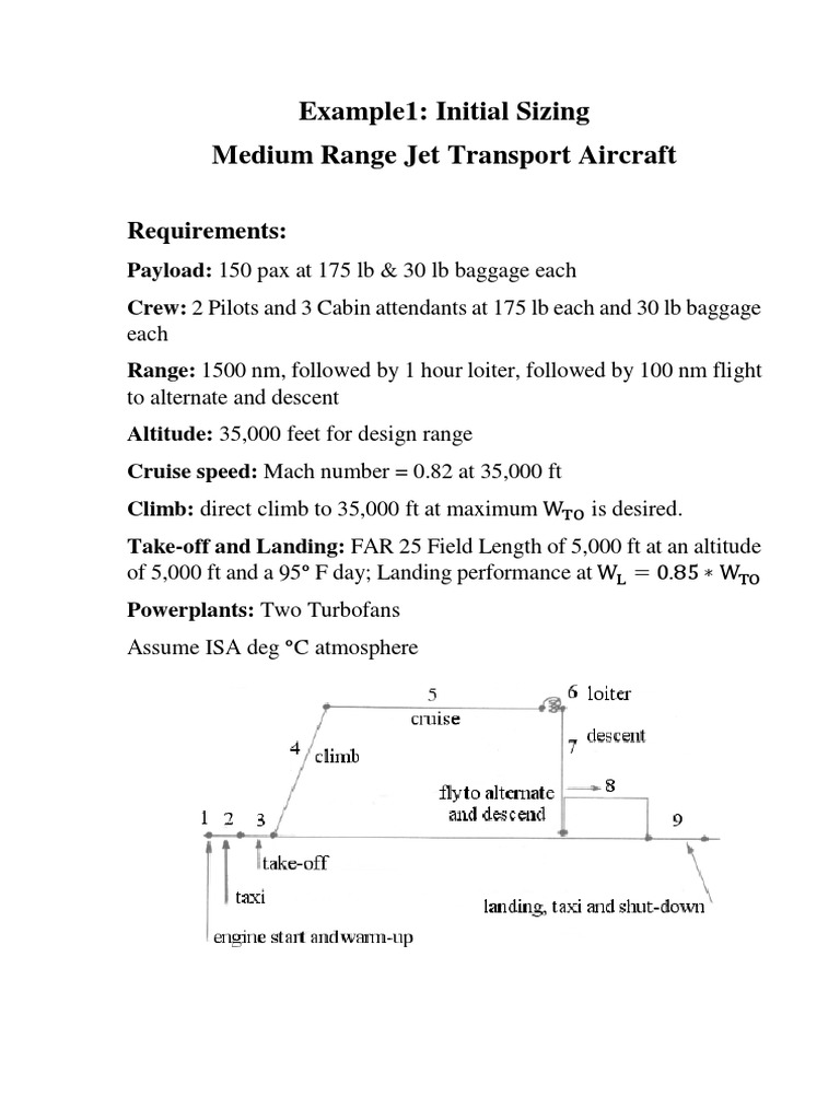 Initial Sizing of Medium Range Jet Transport Aircraft PDF | PDF | Jet ...