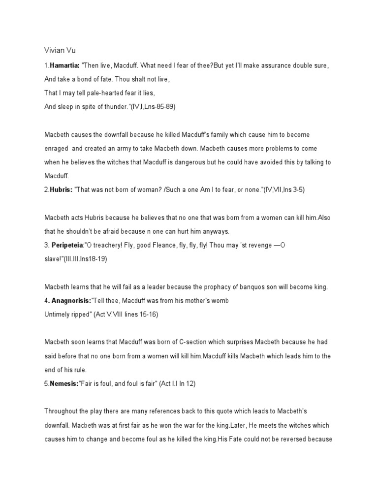 Tragic Hero Traits in Macbeth | PDF | Macbeth | Tragedy Plays