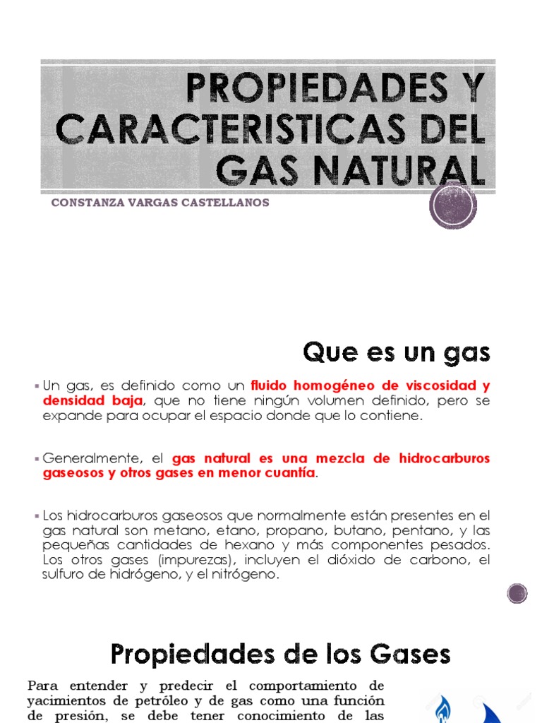 Características del gas natural | PDF | Gases | Gas natural