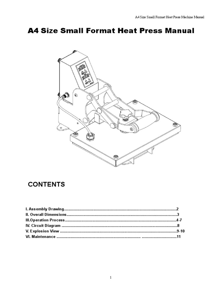 A4 Heat Press Manual | PDF | Thermocouple | Electrical Connector