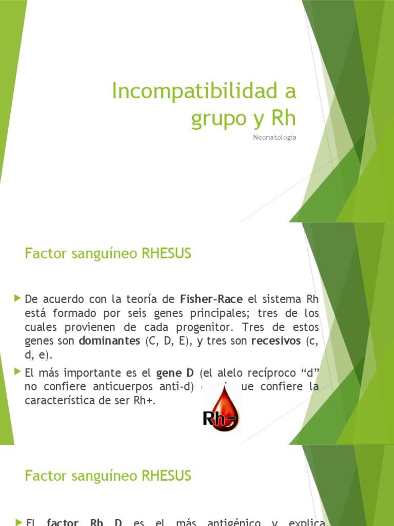Incompatibilidad A Grupo y RH | PDF | Tipo de sangre | Sangre